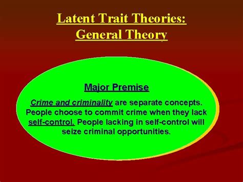 Chapter 9 Developmental Theories Latent Trait And Life