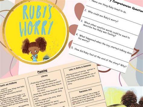 Ruby S Worry Planner Activities Teaching Resources