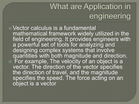 Aapplication Of Vector Calculus 1 Pptx Physics Science