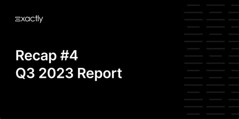 Exactly Protocol Recap 4 Q3 2023 Report July — September By Exactly Protocol Oct 2023