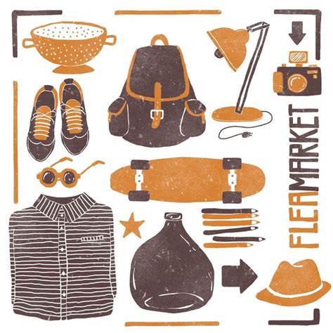 Flea Market Bag Ilustration Digital Marketing Business Marketing