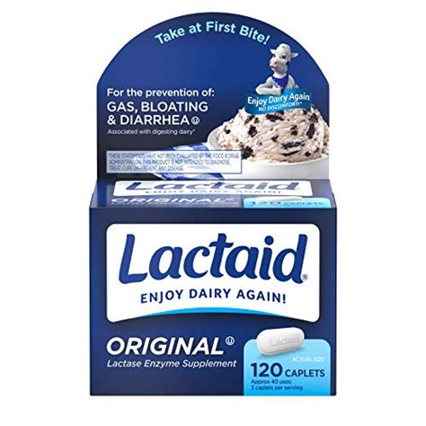 Lactaid Caplets Lactase Enzyme Supplement 120 Count Box Price History