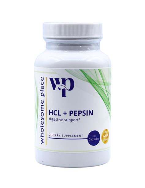 Hcl Pepsin Digestive Support Wholesome Place
