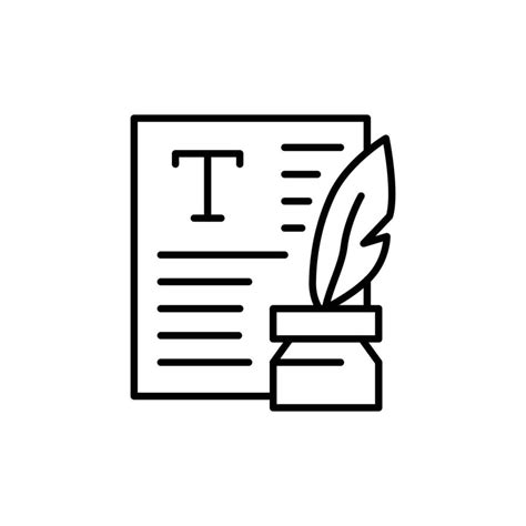 Inking Thin Outline Icon Design Good For Web Or Mobile App 50284910 Vector Art At Vecteezy