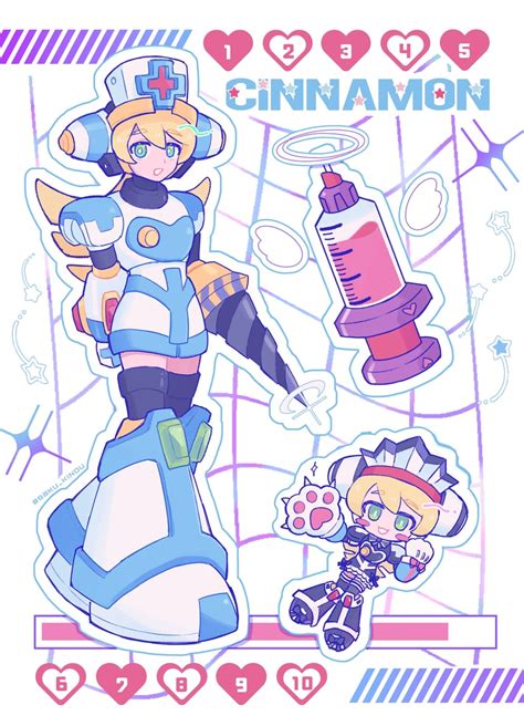Cinnamon Mega Man And More Drawn By Saku Kinou Danbooru