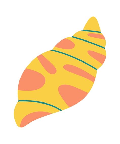Premium Vector Shell Flat Icon Summer Abstract Element