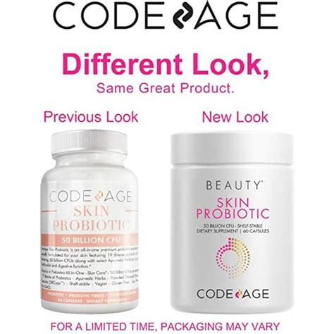 [code Age] Viên Lợi Khuẩn Cho Da Code Age Beauty Skin Probiotic Hũ 60 Viên