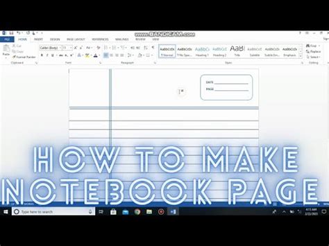 How To Make Notebook Page In Ms Word Notebook Ka Page Kaise Banaye YouTube