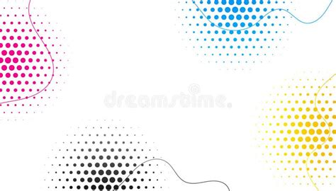 Abstract Cmyk Color Dotted Background With Halftone Effect Stock Illustration Illustration Of