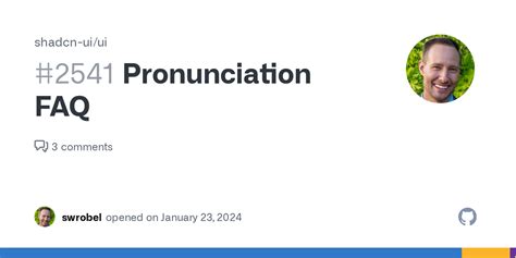 Pronunciation Faq · Issue 2541 · Shadcn Uiui · Github