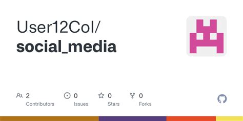 GitHub User12Col Social Media