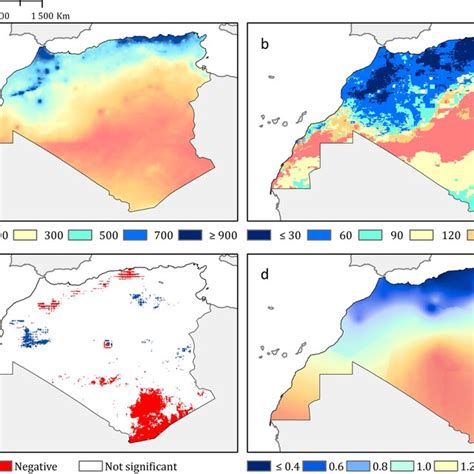 spatial patterns and statistical trends a the average annual