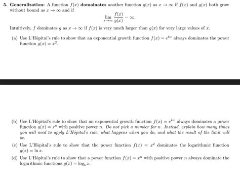 Solved Generalization A Function F X Domainates Another