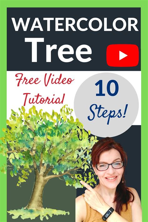 Watercolor Tree Easy Steps Tree Painting Easy Learn Watercolor Painting Watercolor Tree