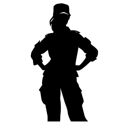 Military Woman Creative Meadow