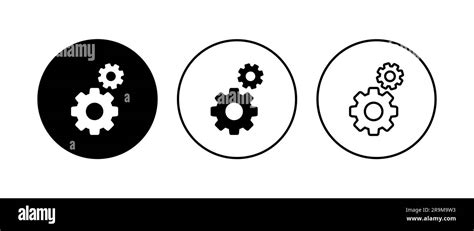 Setting Icon Set Cog Settings Icon Symbol Stock Vector Image And Art Alamy