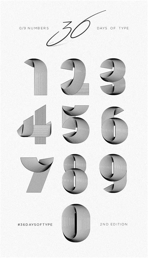 36daysoftype Numbers 09 Massif Studio Number Fonts Design