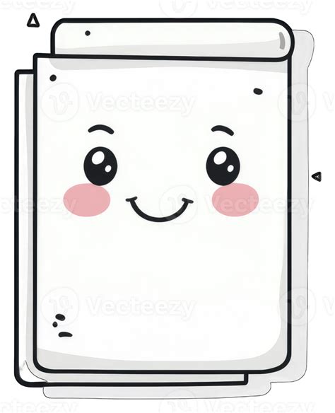 Happy Cartoon Notebook Smiling Cheerfully 55494259 Png