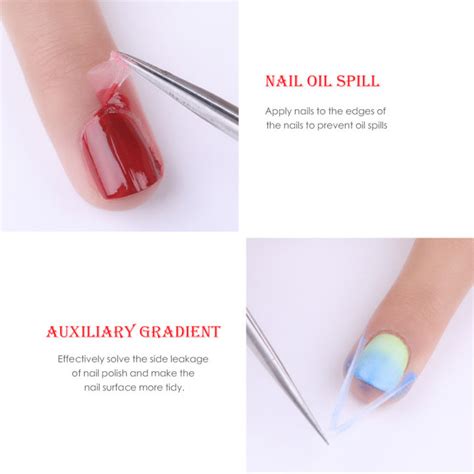 peel off overflow glue edge protection nail art polish manicure easy