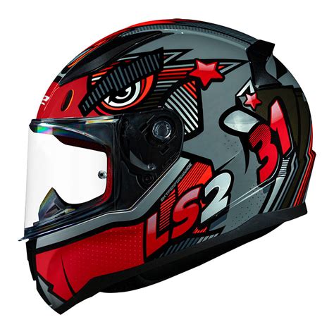 Capacete Ls2 Ff353 Rapid Khan Cinza Vermelho Motobr
