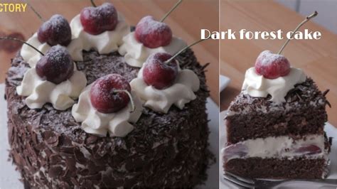 🍒🍒체리 초코케이크 블랙포레스트 만들기제누아즈 Cherry Cake Recipe Youtube