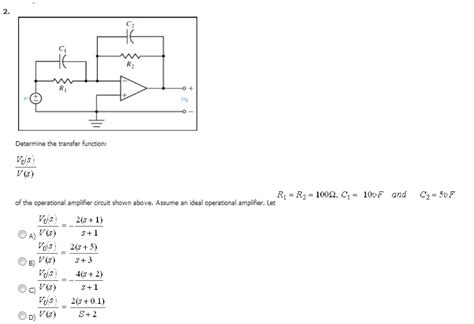 solved determine the transfer function v0 s v s of the