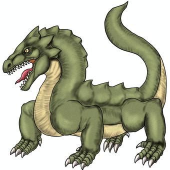 Giant Lizard Monster Cartoon