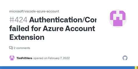 Authentication Connection Failed For Azure Account Extension Issue 424 Microsoft Vscode