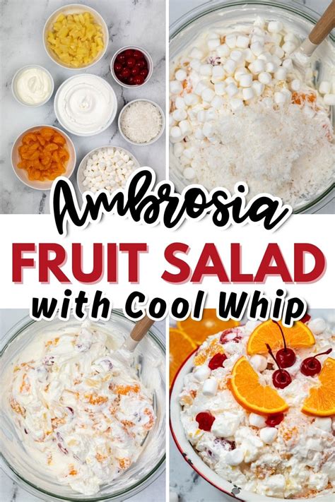 Ambrosia Salad With Cool Whip Easy Fruit Salad Recipe