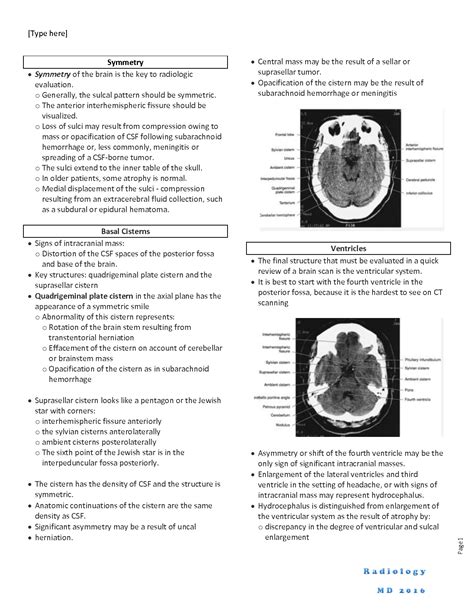Basal Cistern Effacement