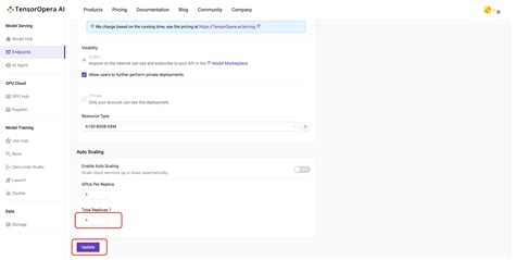 Manage Your Endpoint Tensoropera® Documentation