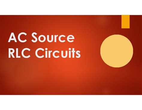 series rlc ac source transient response analysis ac sourcerlc