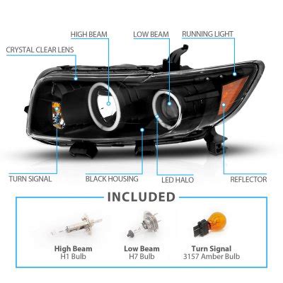 Scion Xb 2008 2010 Black Projector Headlights Led Halo A132o3mb101