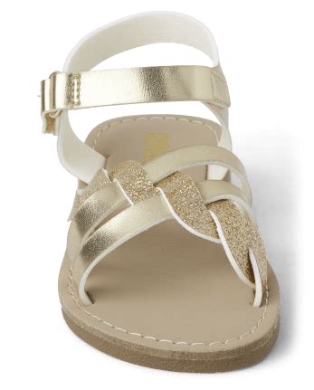 Girls Glitter Sandals Metallic Gymboree