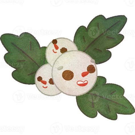 Christmas Cute Vibrant Mistletoe Branch Snowman Papercraft 36373781 Png