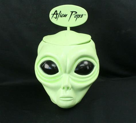 Vintage Alien Pops Lollipop Candy Display Green Head Cookie Jar Ufo Roswell 2054455999