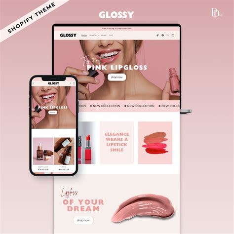 Beauty Website Template Shopify Pink Skincare Shopify Theme Template