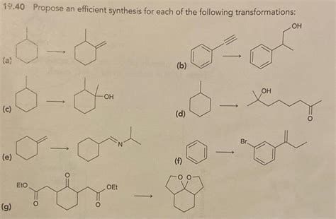 Solved 1940 Propose An Efficient Synthesis For Each Of The