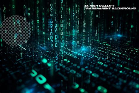 Premium Psd Abstract Futuristic Cyberspace With Binary Code