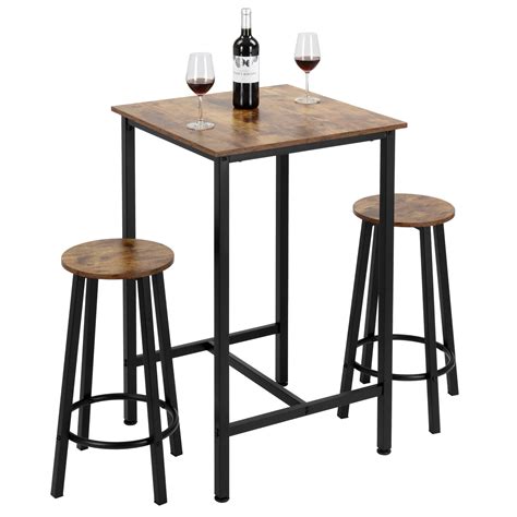 Finnhomy Bar Table Set 23 6 Pub Table High Top Table Square Bar Hei