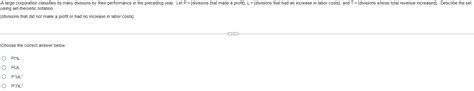 Solved Using Set Theoretic Notation Divisions That Did