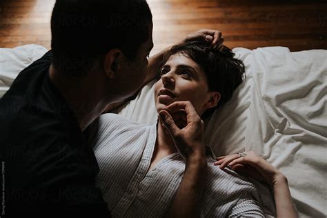 Intimate Couple Shoot In Their Bedroom By Stocksy Contributor Jess