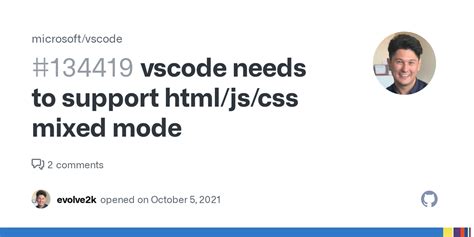 Vscode Needs To Support Html Js Css Mixed Mode Issue Microsoft Vscode GitHub