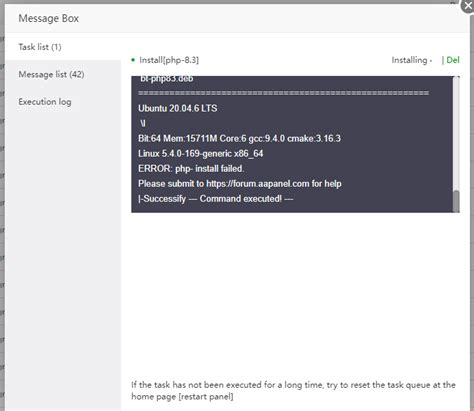 Php 83 Install Aapanel Free Hosting Control Panel One Click Lamplemp
