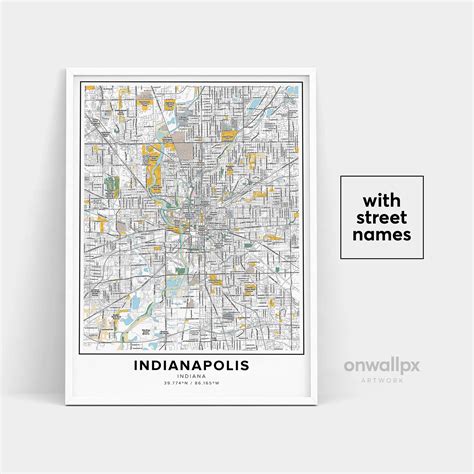 Indianapolis City Map Printable
