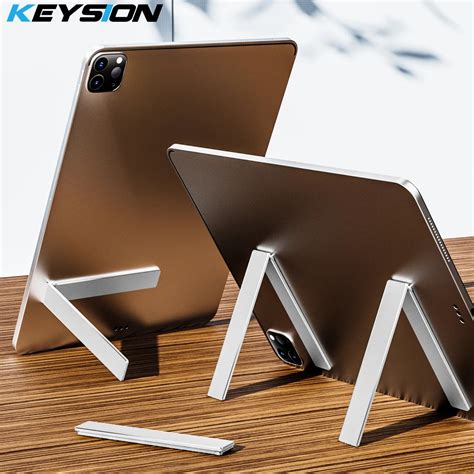 Keysion 미니 L 자형 태블릿 스탠드 접이식 알루미늄 합금 플레이트 스탠드 테이블 홀더 브래킷 아이패드 화웨이 삼성 패드용