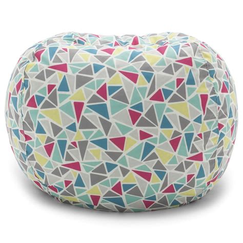 Beansack Triangles Print Bean Bag Chair Overstock