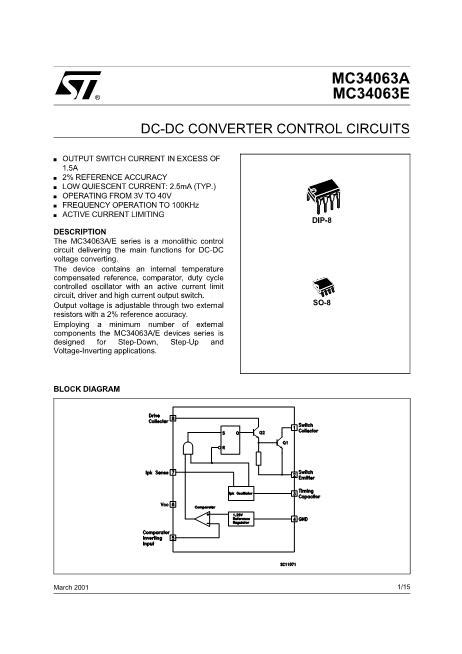 MC34063A Datasheet_PDF文件下载_芯片资料查询_维库电子市场网
