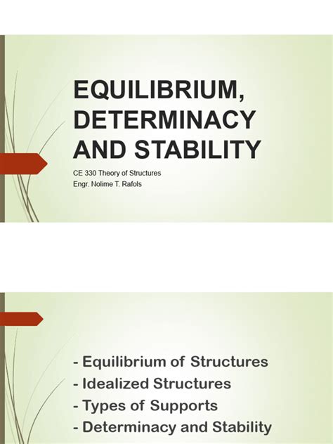 Equilibrium Determinacy And Stability Pdf Force Applied Mathematics