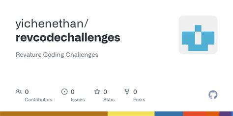 GitHub Yichenethan Revcodechallenges Revature Coding Challenges